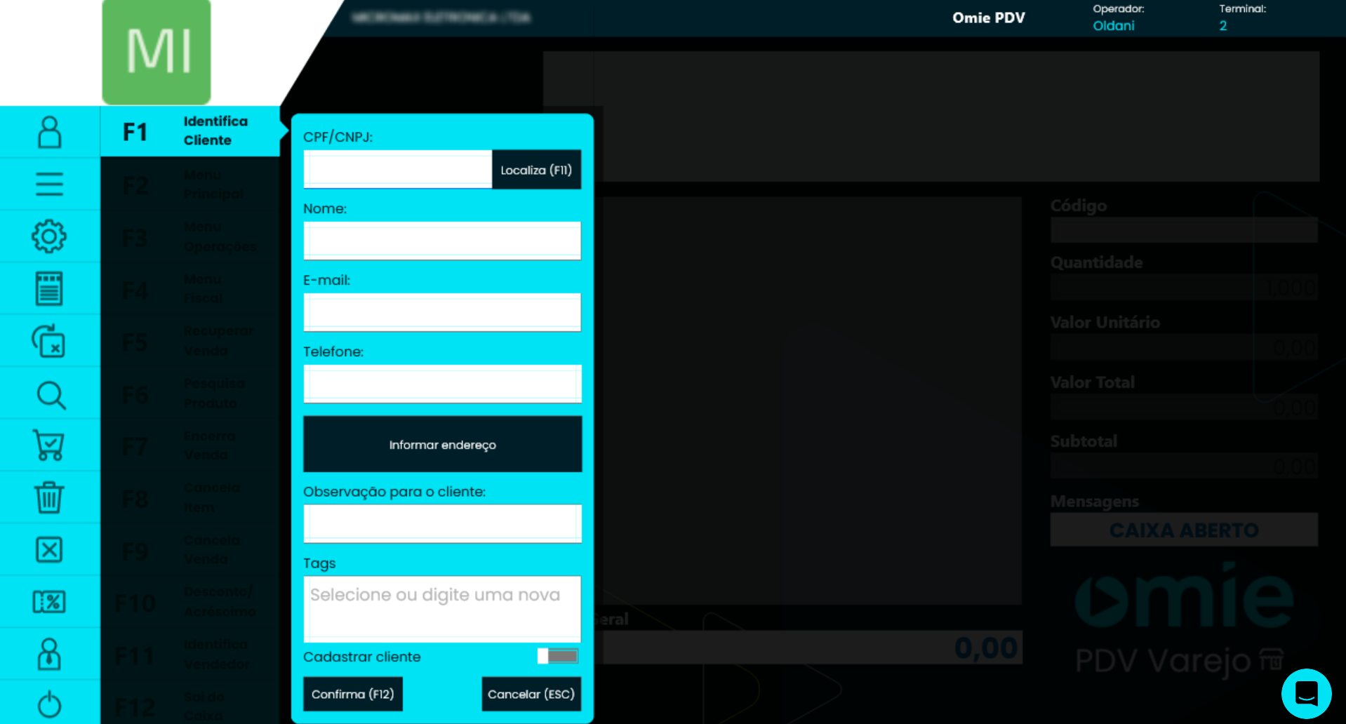 Sistema de gestão com OMIE.PDV VAREJO